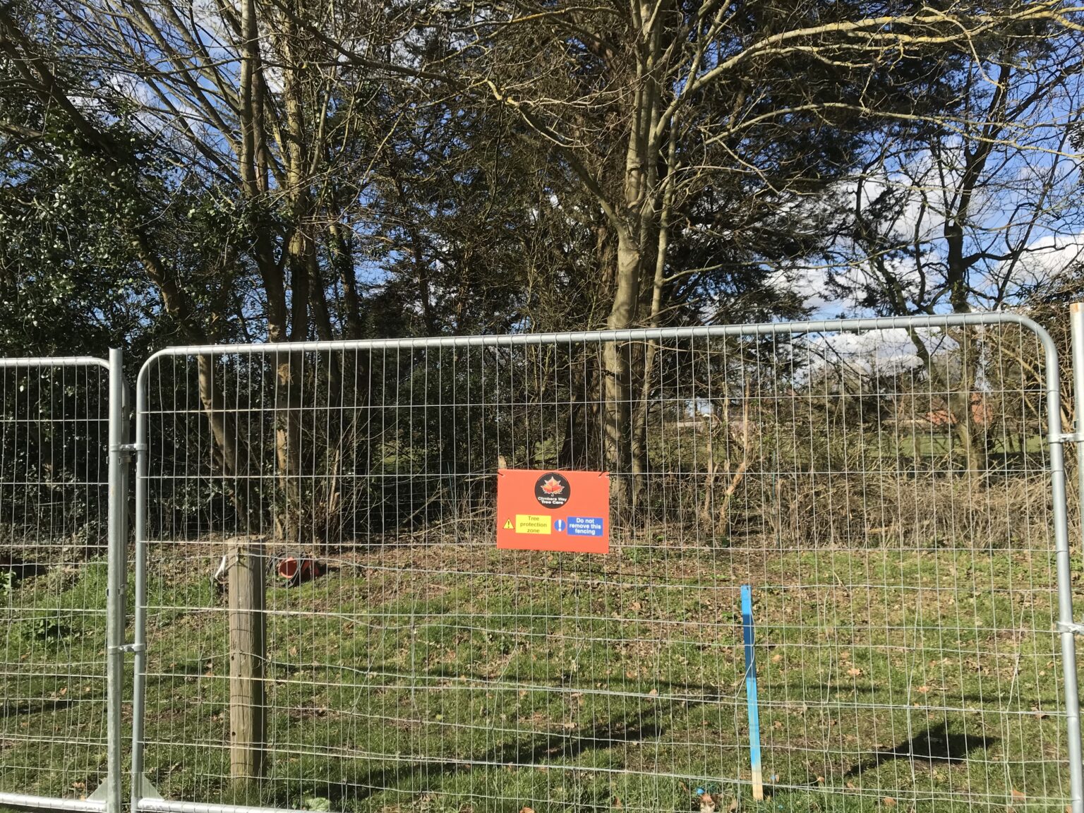 4 km of Tree Protection Fencing - Climbers Way Tree Care