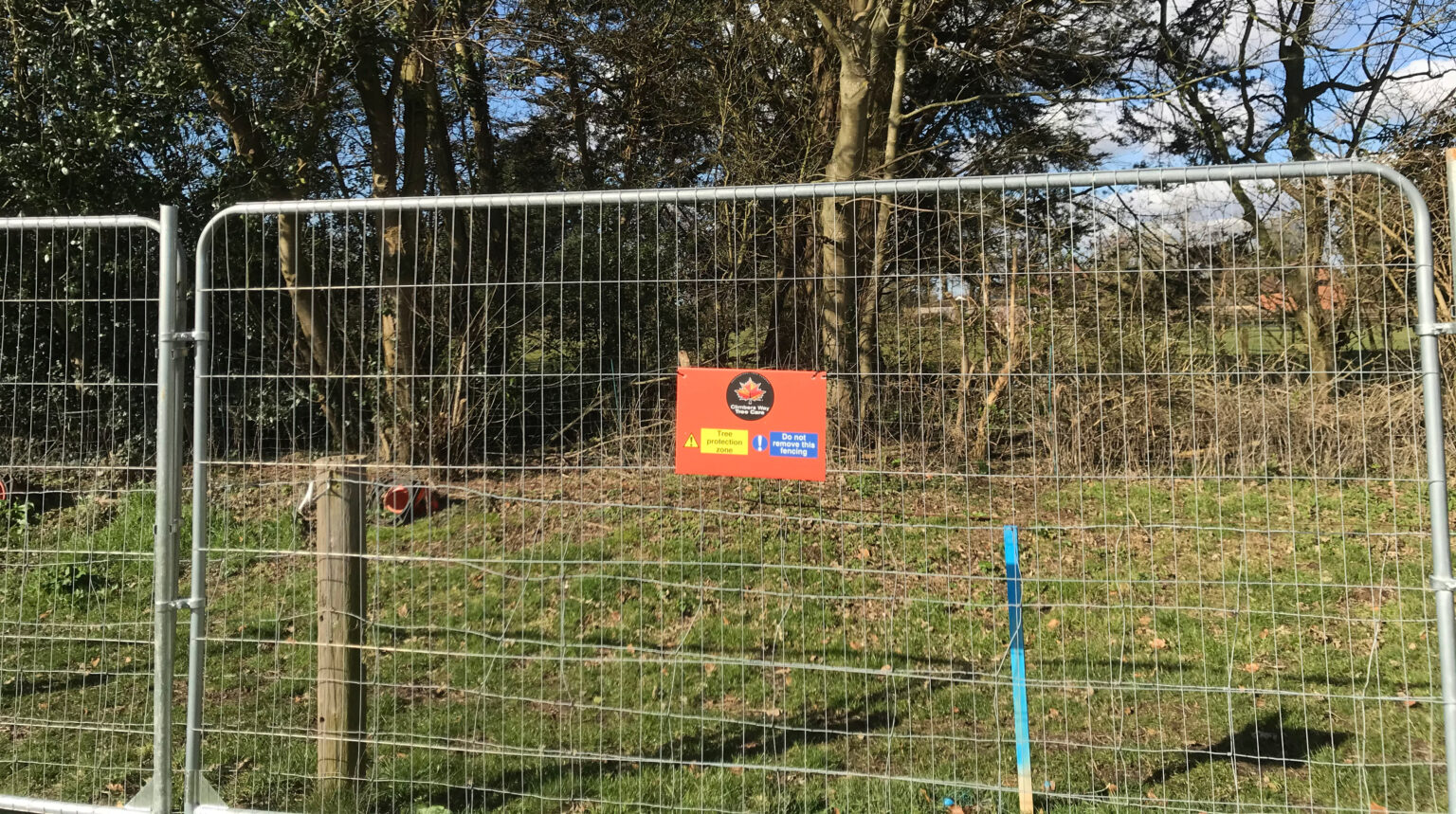 4 km of Tree Protection Fencing - Climbers Way Tree Care